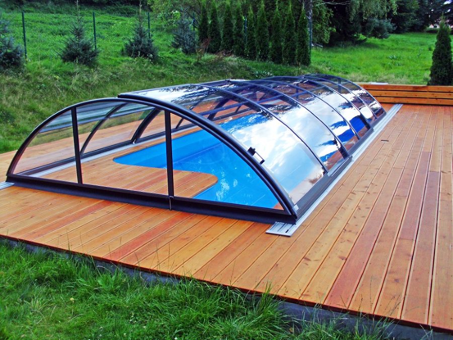 Galeria acoperire de piscina AZURE Uni Compact | Alukov.ro