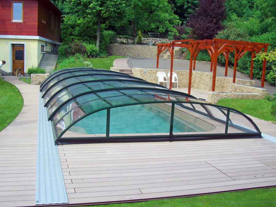 Acoperire piscina Elegant NEO – acoperire retractabila pentru piscine ...