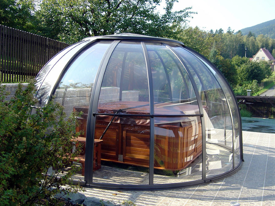 Hot Tub Enclosure Spa Dome Orlando Galleries Retractable Hot Tub