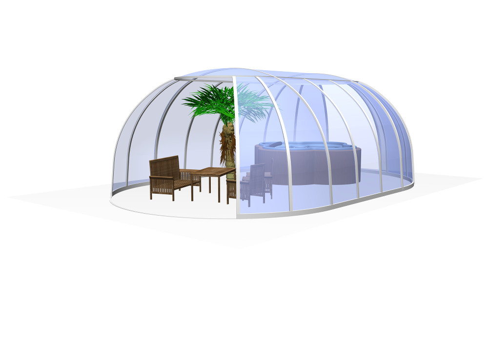 Retractable hot tub enclosure Spa Suhnouse | sunrooms-enclosures.com
